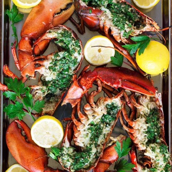 Grilled Spot Prawns with Garlic Herb Butter - Kit's Kitchen