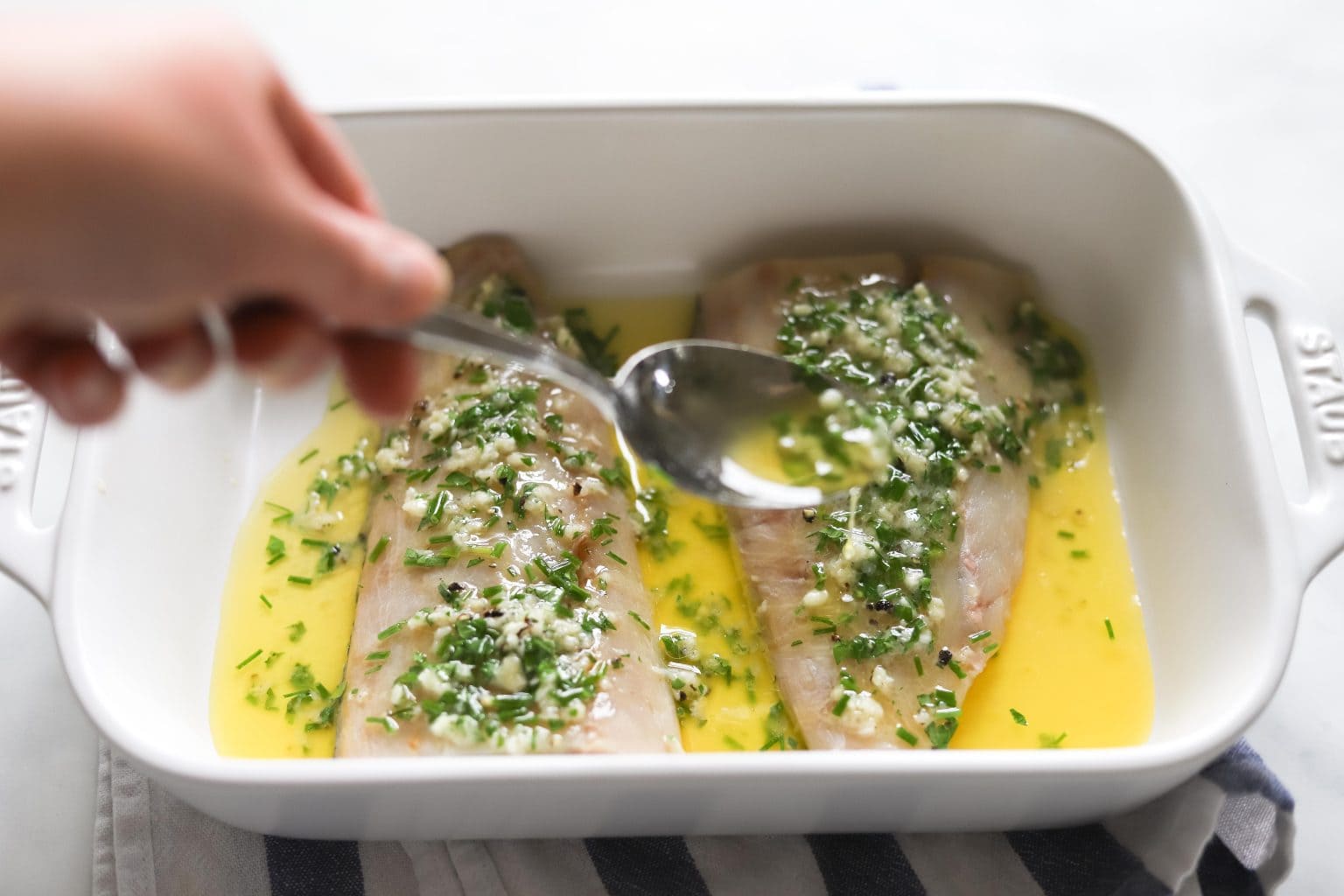 Baked Halibut Recipe with Lemon Garlic Butter - Kit's Kitchen